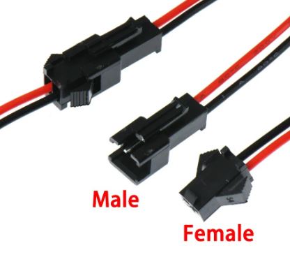 CONECTOR 2 PINES MACHO/HEMBRA – SF Electrónica