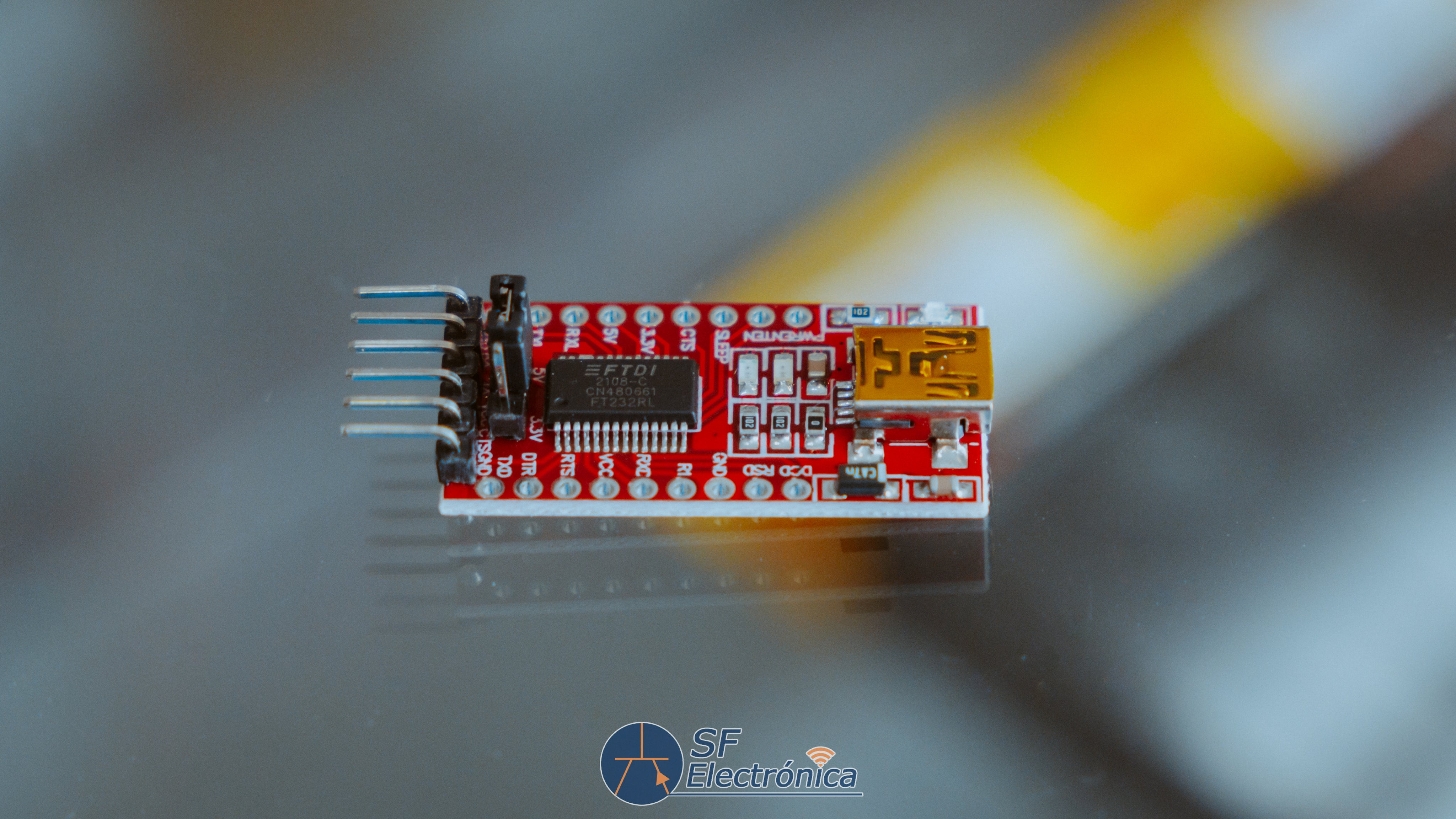 ADAPTADOR MINI USB FTDI A TTL SERIAL FT232RL YP-05 – SF Electrónica